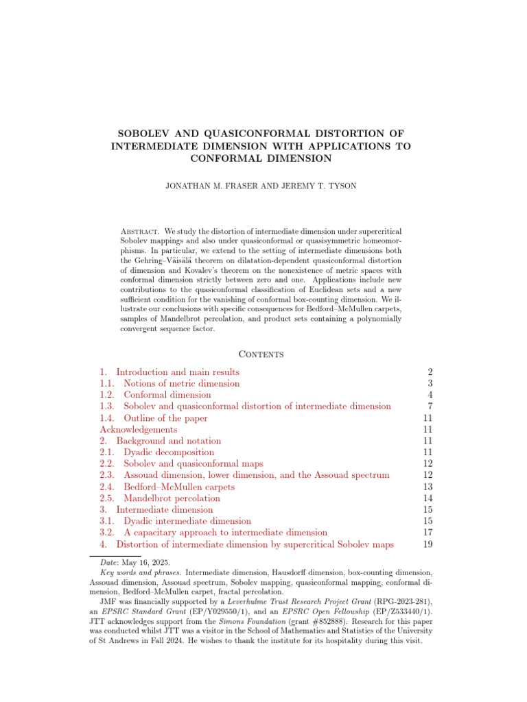 Sobolev and Quasiconformal Distortion of Intermediate Dimension With ...