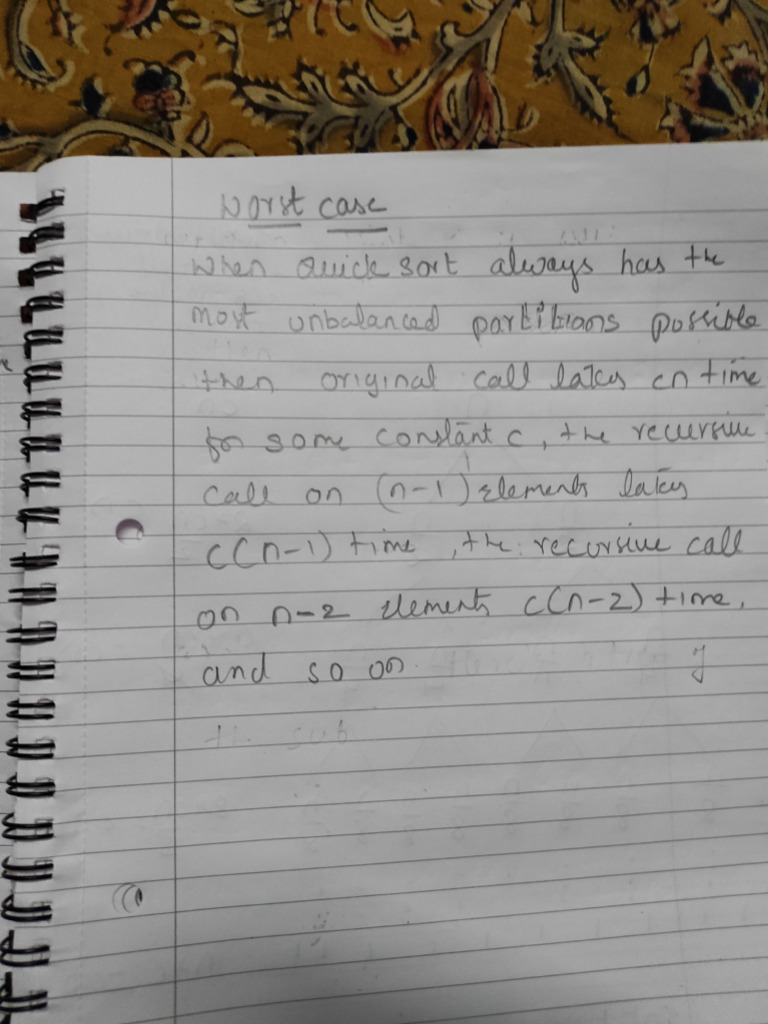 Quick Sort Worst Case Pdf