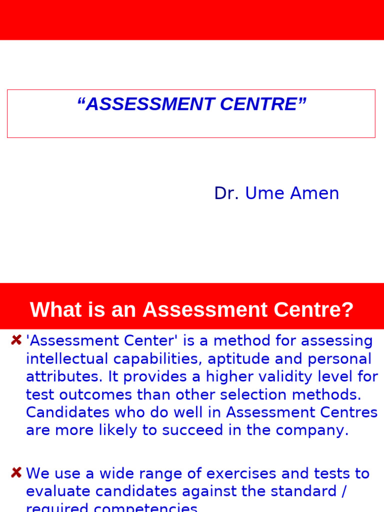 Assessment Centre | PDF | Leadership | Reason