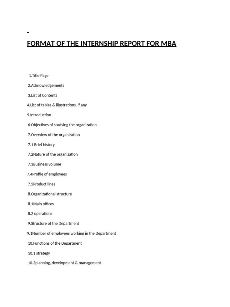 Internship report format 1 | PDF