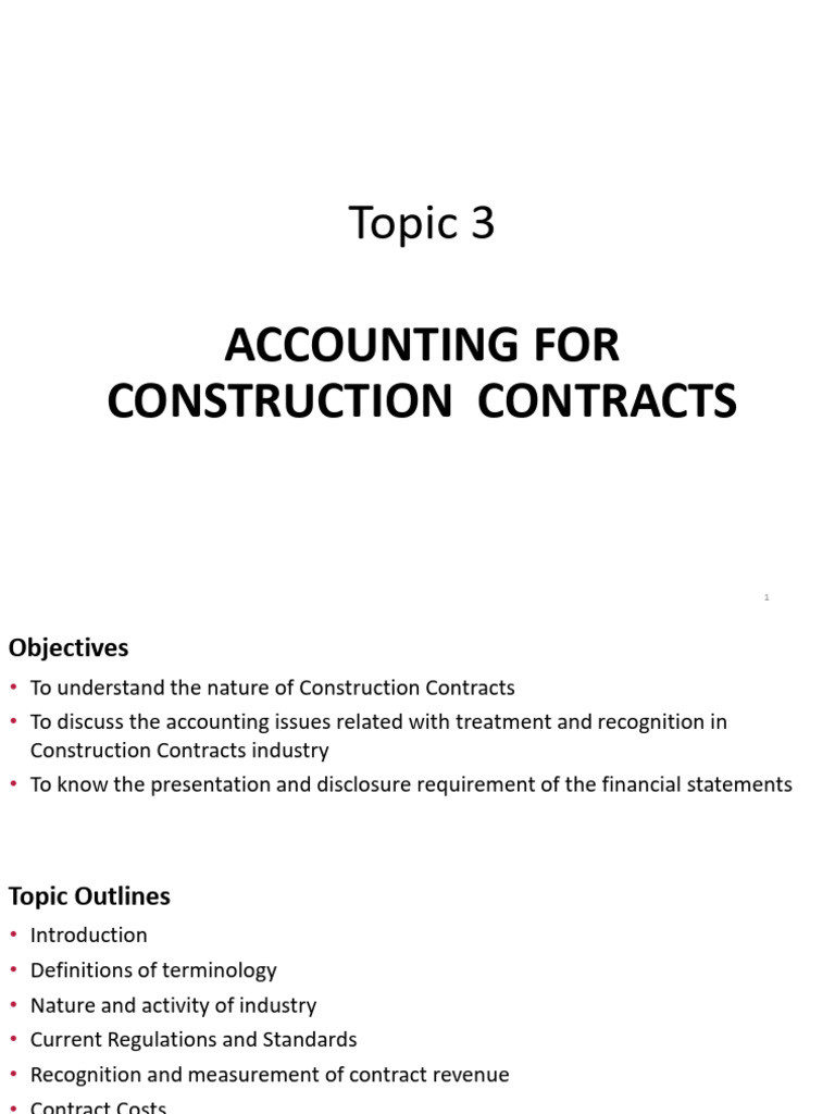 Topic 3 - Construction Contracts | PDF | Expense | Prices