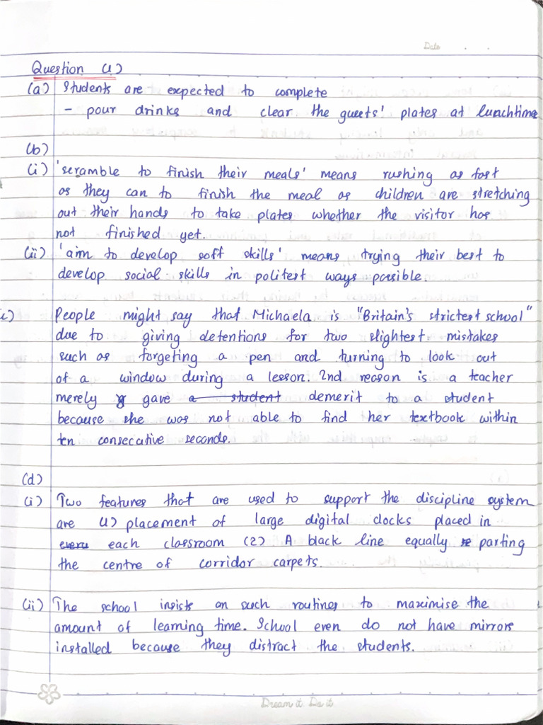 English Exam Answers Htoo Aung Kyaw | PDF