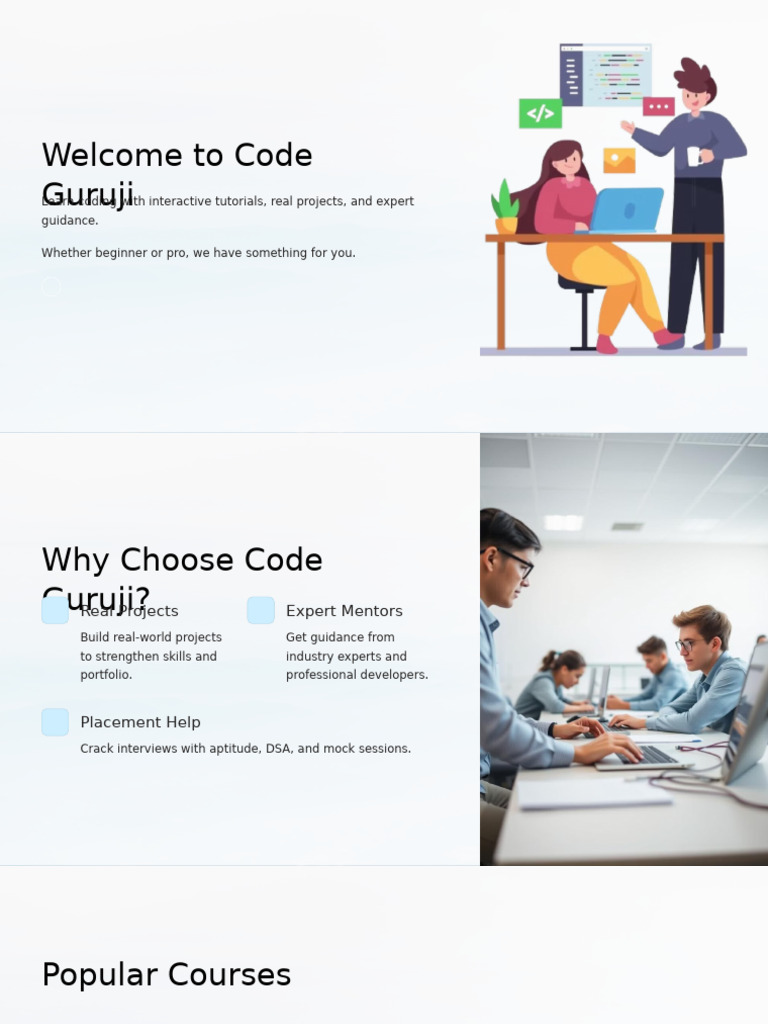Welcome To Code Guruji | PDF | Mentorship | Computing