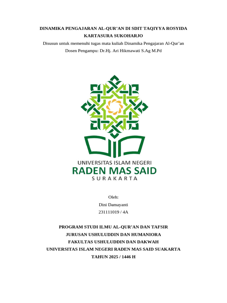 Dinamika Pengajaran Al Quran | PDF
