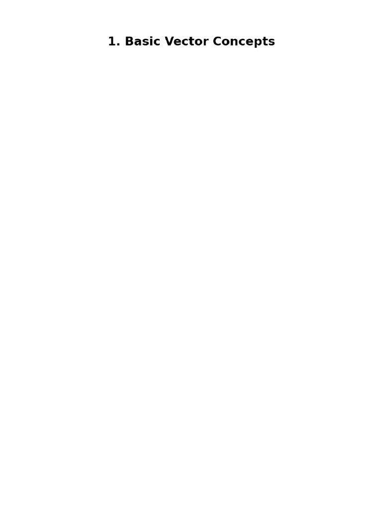 Vector Formula Sheet | PDF