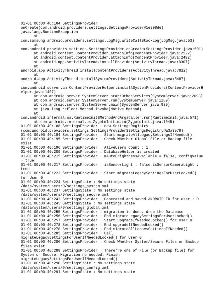 Settings Provider | PDF | Java (Programming Language) | Backup