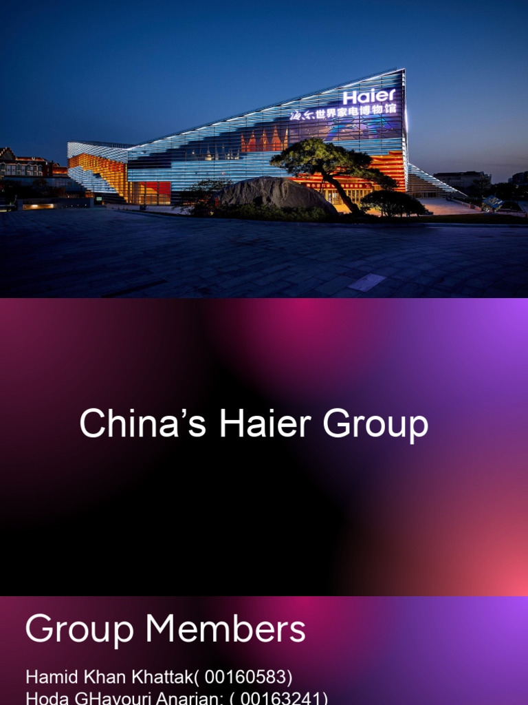 ATI Presentation (Haier Group) | PDF | Business | Economies