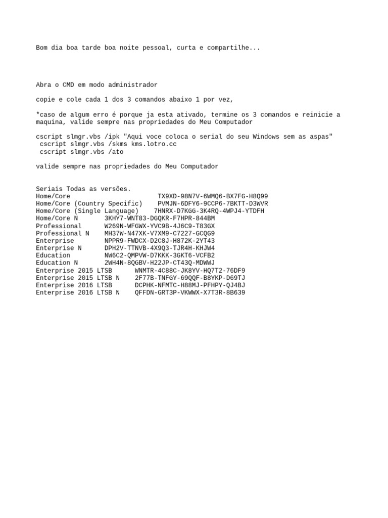 Ativar Windows | PDF