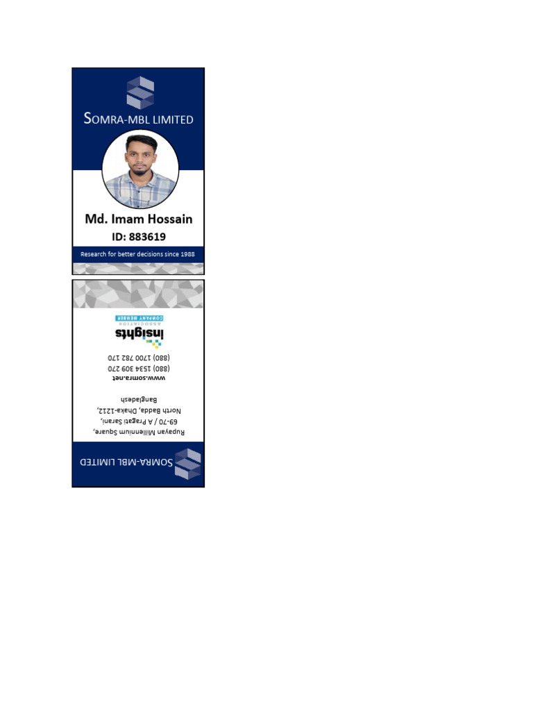 ID Card_883619_Md. Imam Hossain | PDF