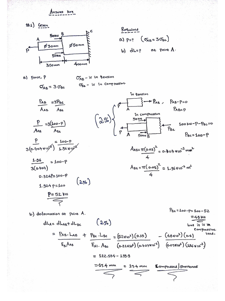 Answer Key SoM Test | PDF