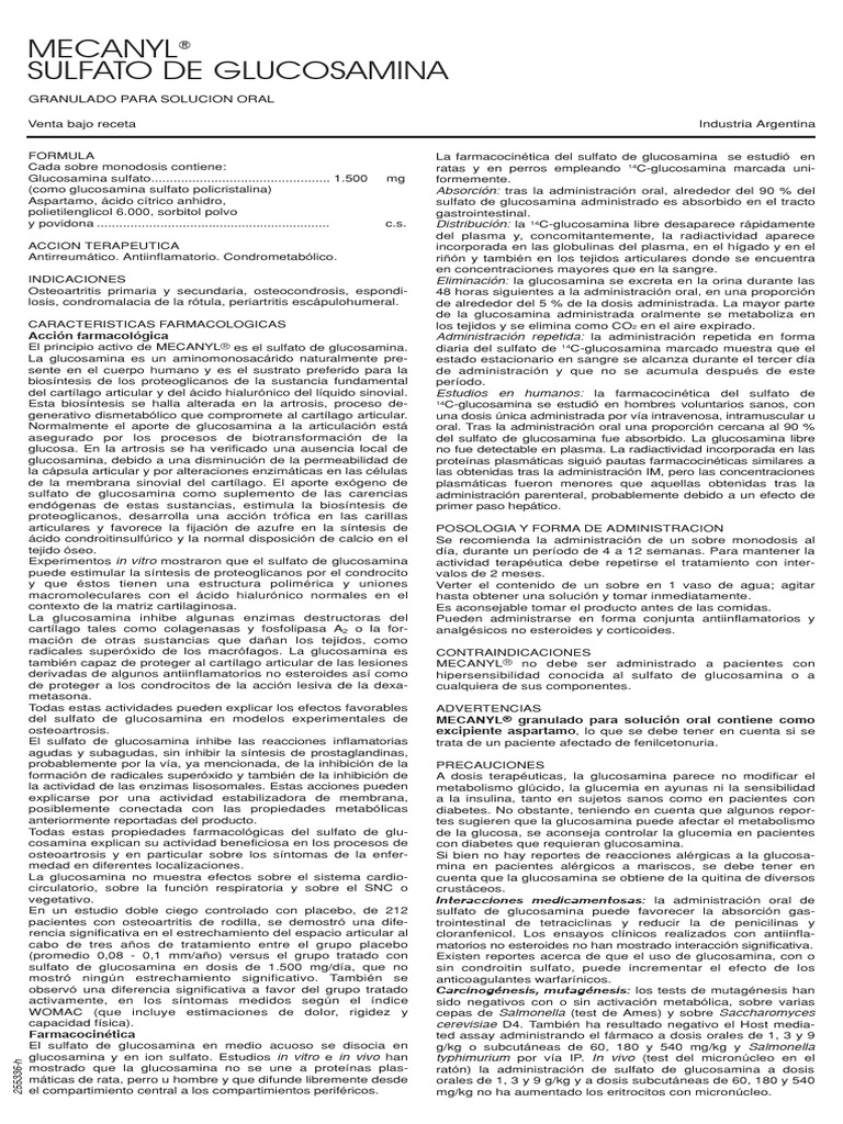 Uso y beneficios de Mecanyl® | PDF | Articulación | Corticosteroides