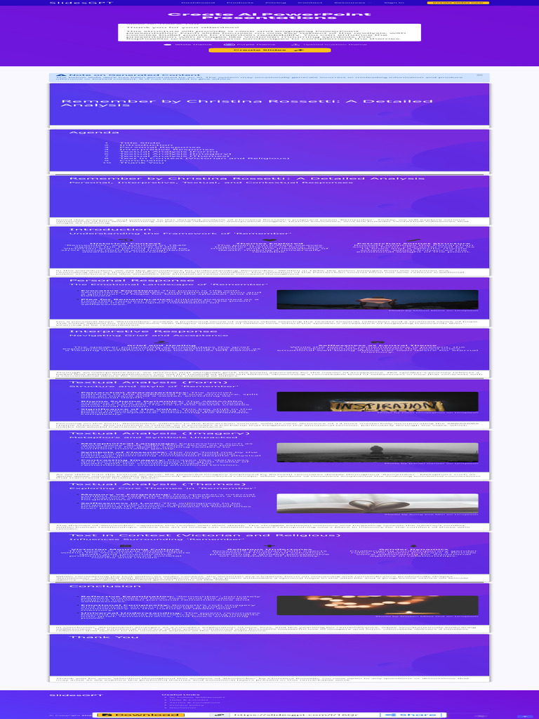 SlidesGPT AI PowerPoint Generator Powered by ChatGPT API 20 | PDF | Love | Poetry