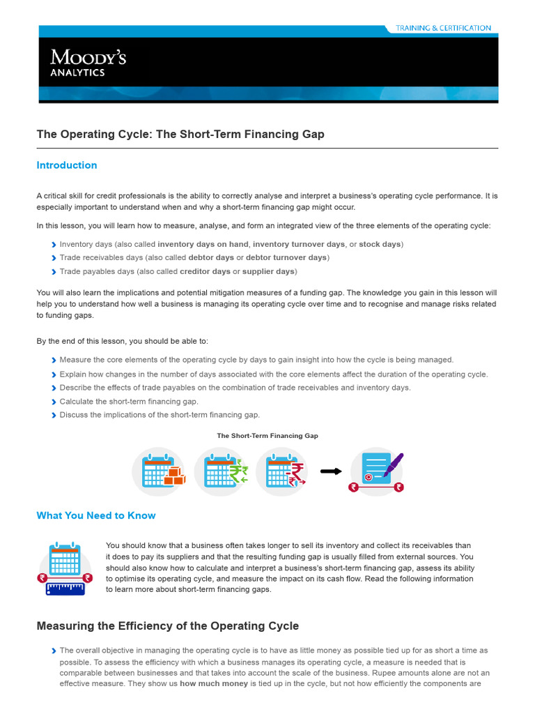 Short-Term Financing Gap Analysis | PDF | Inventory | Accounts Payable