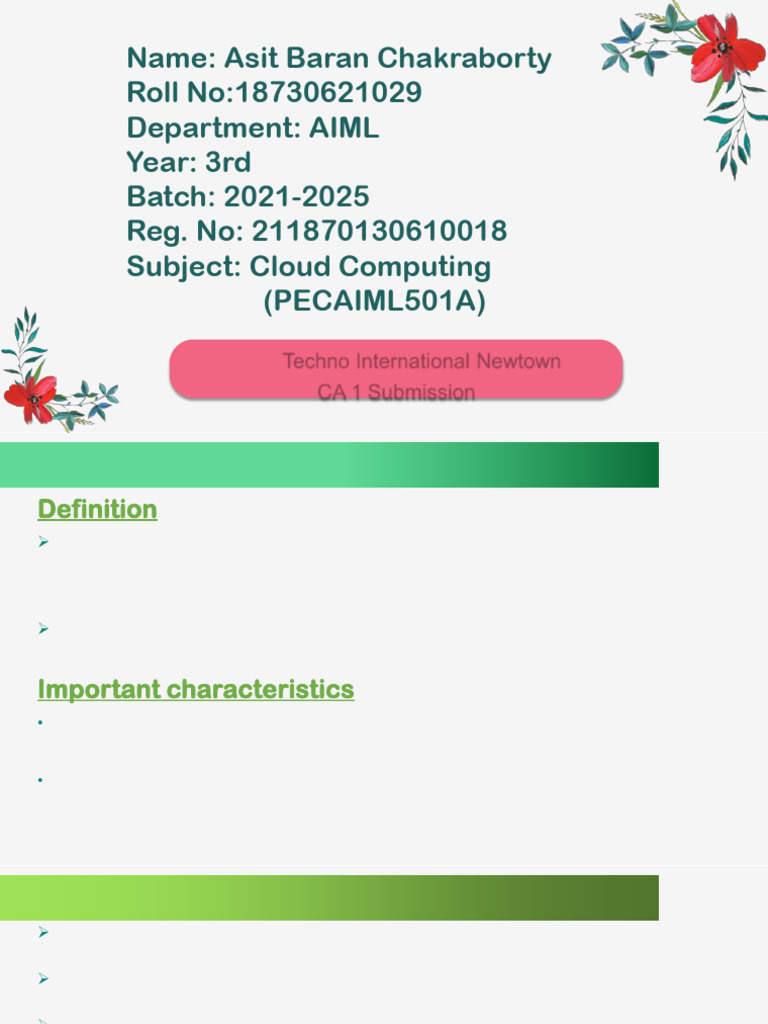 Asit Baran Chakraborty | PDF | Cloud Computing | Machine Learning