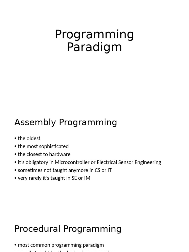 Programming Paradigm | PDF