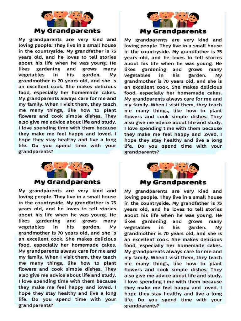 English Text My Grandparents | PDF