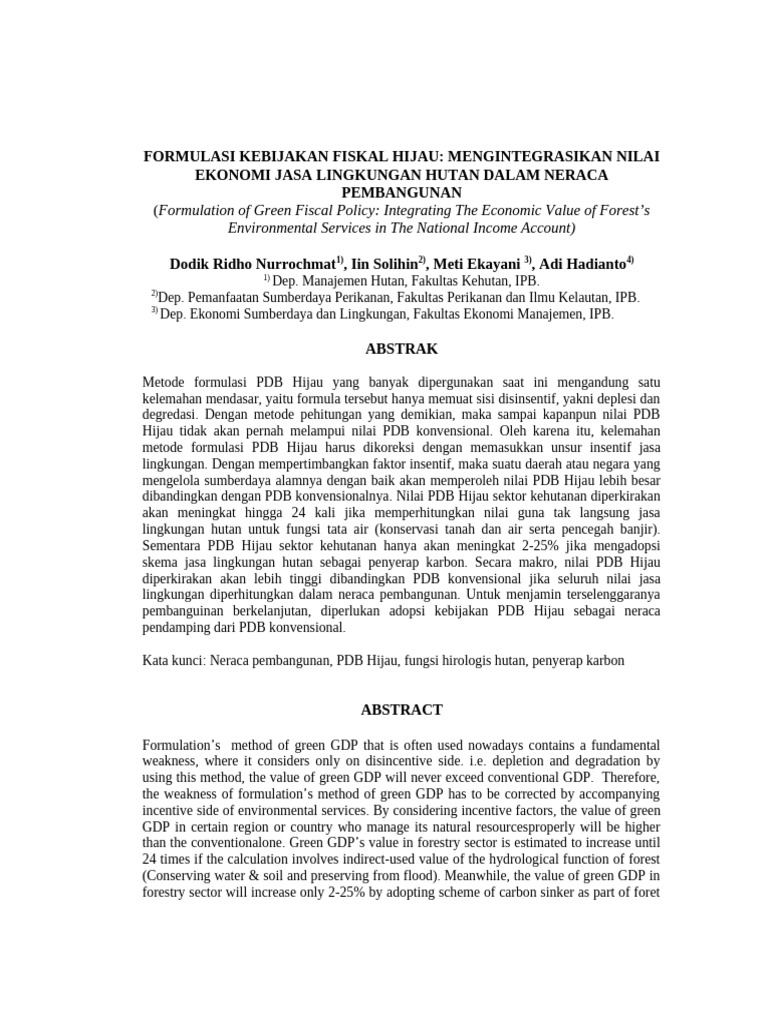 Format Penulisan Abstrak Dan Makalah Lengkap | PDF