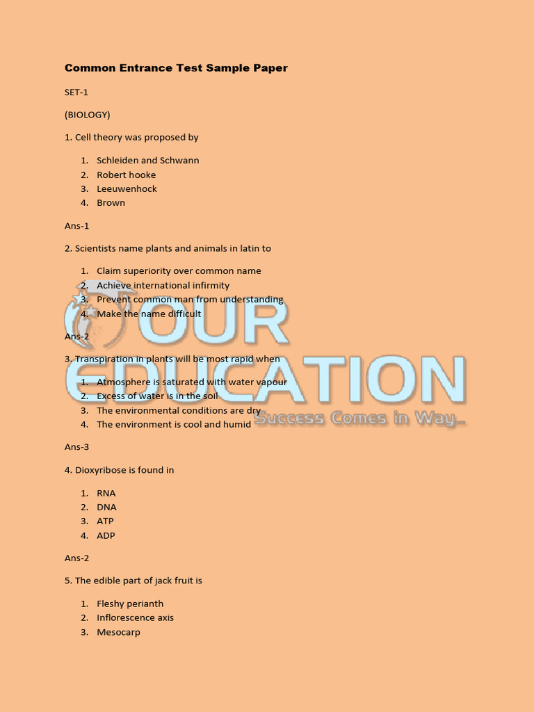 Common-Entrance-Test-Sample-Paper | PDF | Nitric Acid | Nitrogen