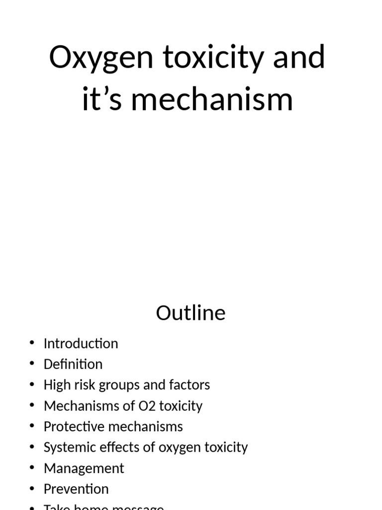 Understanding Oxygen Toxicity Risks | PDF | Antioxidant | Reactive ...