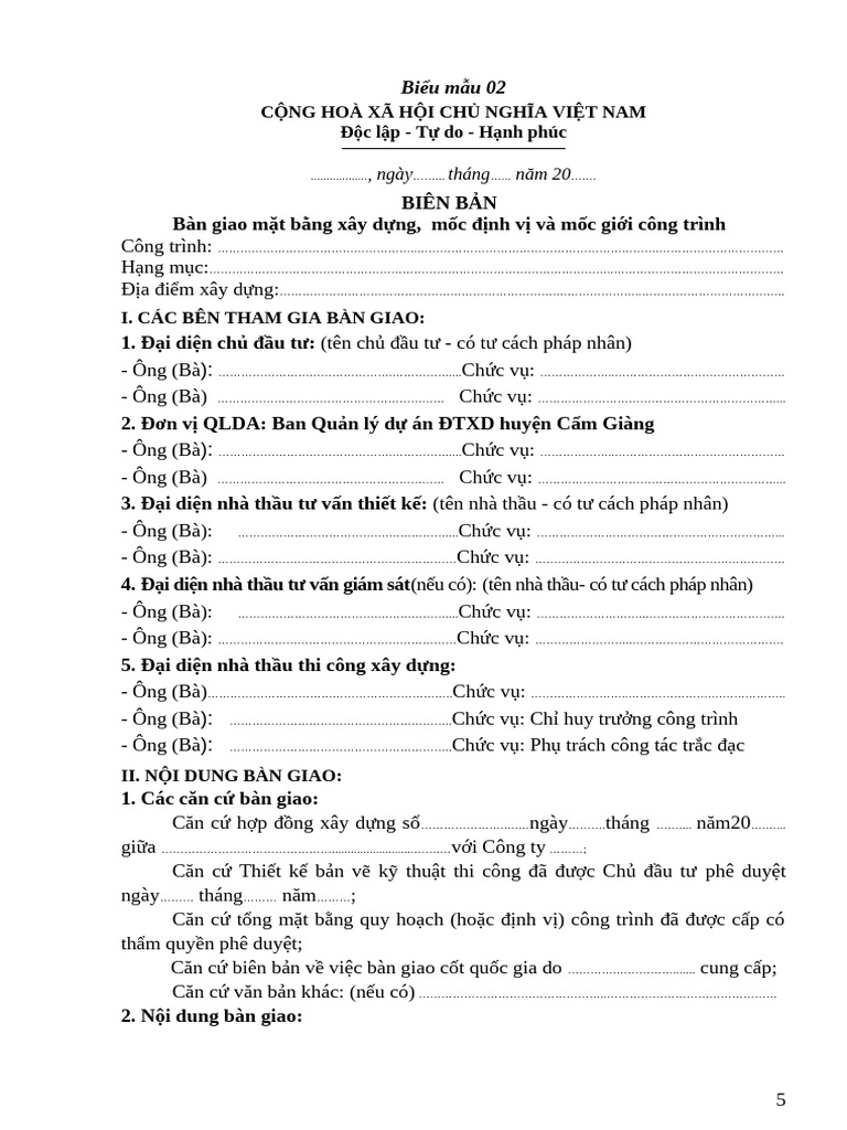 5. Bieu mau 02 | PDF