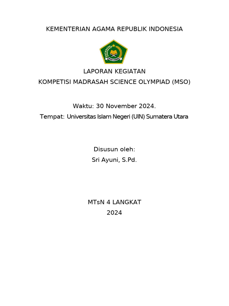 MADRASAH SCIENCE OLYMPIAD (MSO) | PDF