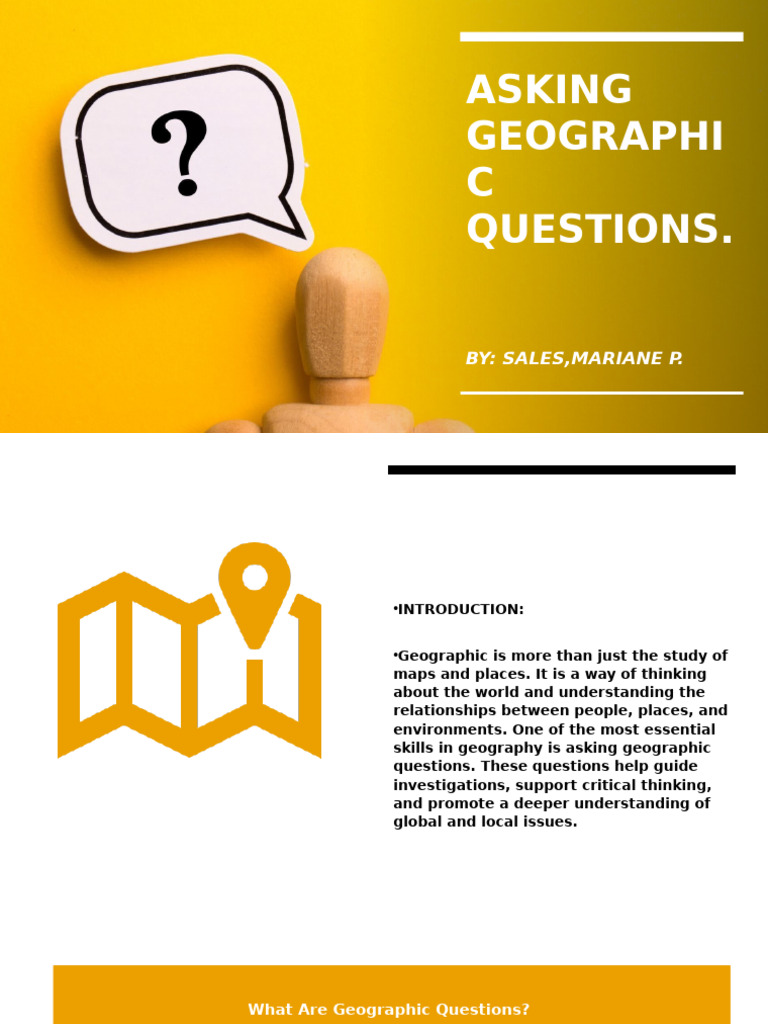Asking Geographic Questions | PDF