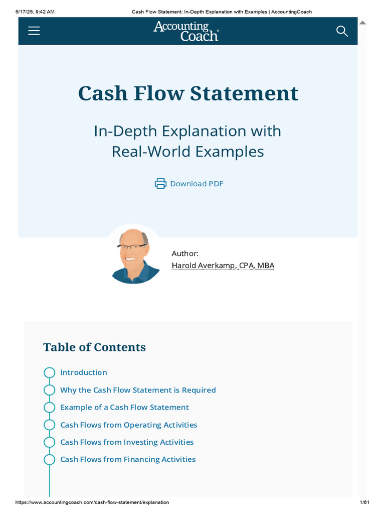 Cash Flow Statement - In-Depth Explanation With Examples ...