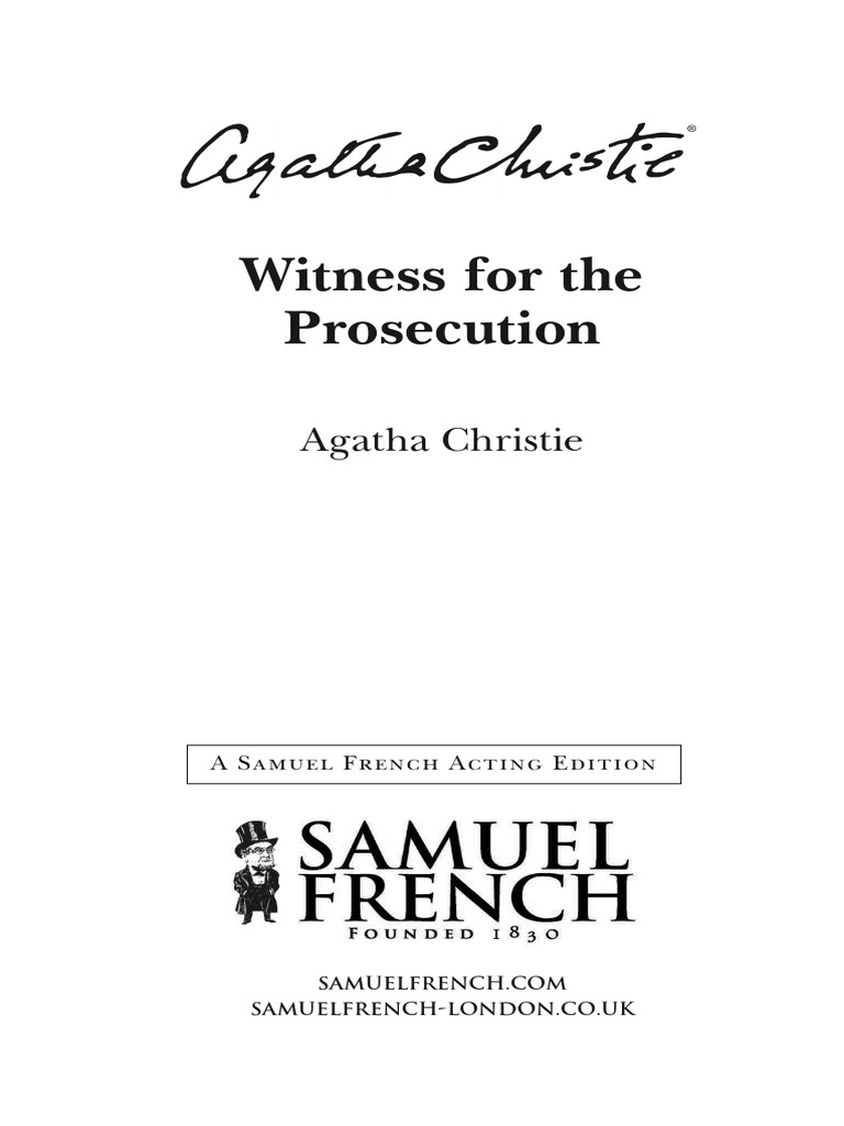 Agatha Christie's Witness for the Prosecution | PDF | License | Copyright
