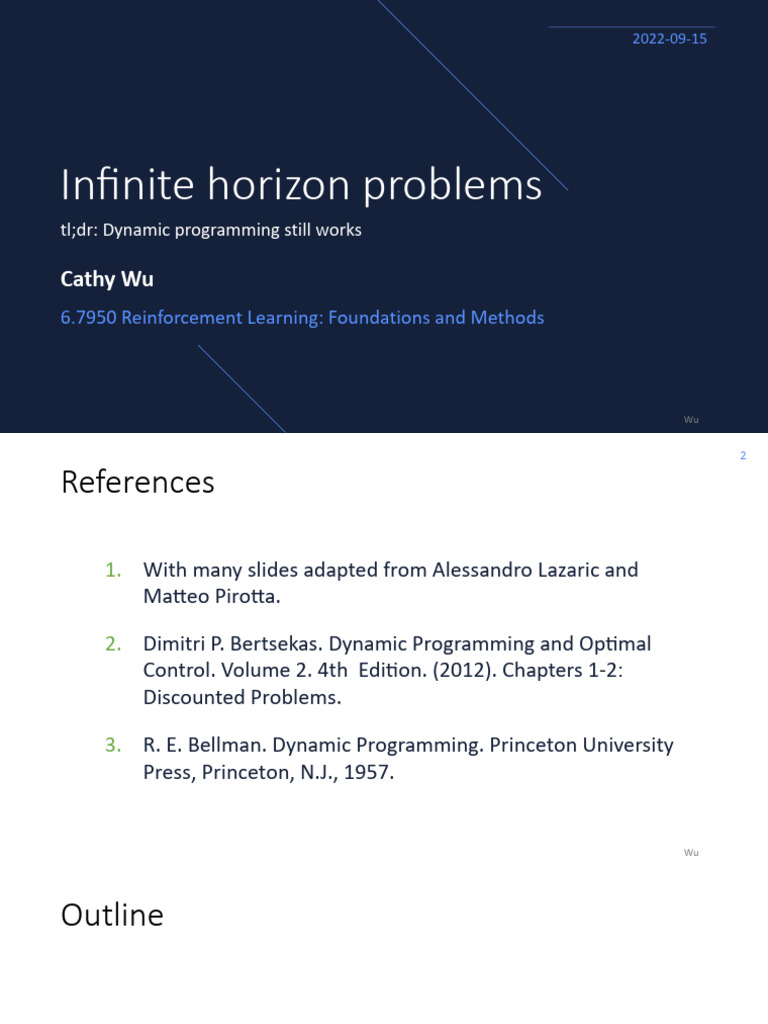 Infinite Horizon Problems | PDF | Applied Mathematics | Mathematical Analysis