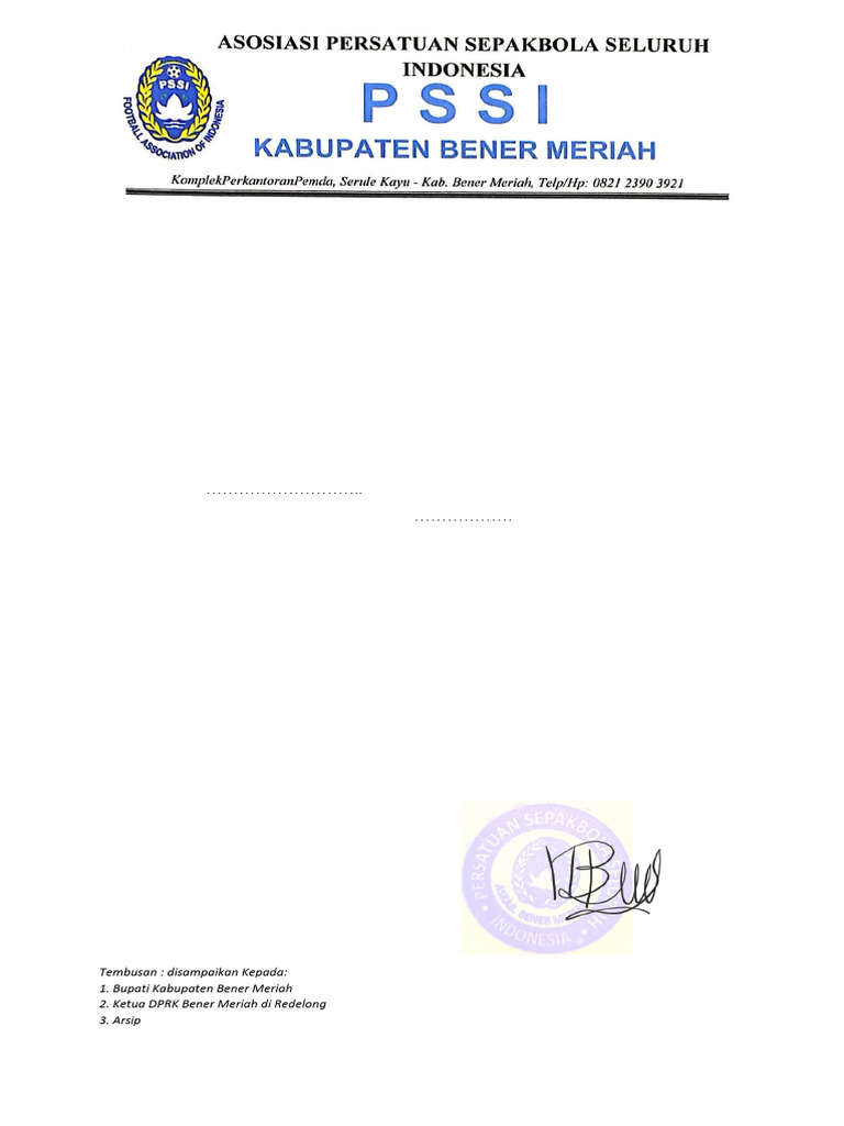 Usulan Anggaran PSSI 2025 | PDF