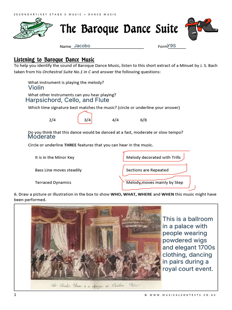 BAROQUEDANCESUITE Classroom | PDF | Suite (Music) | Baroque Music