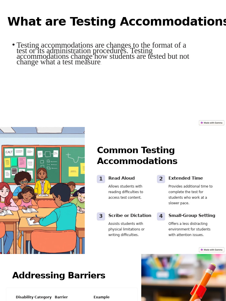 Understanding Testing Accommodations For Students With Disabilities | PDF