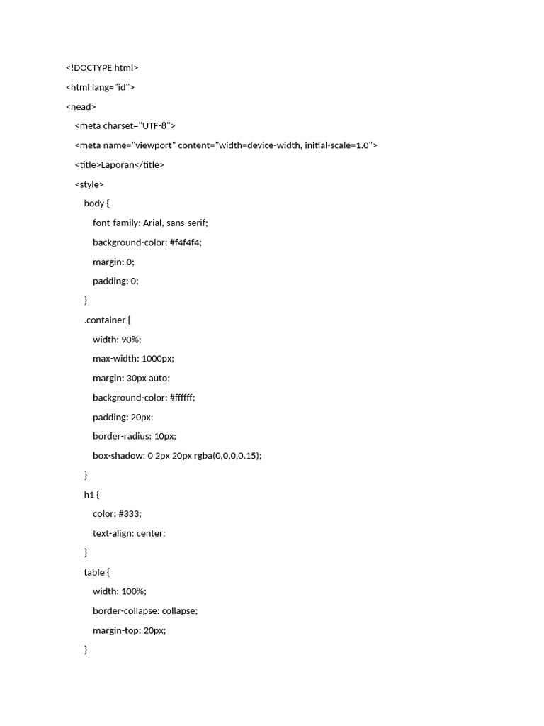 Laporan. PHP | PDF