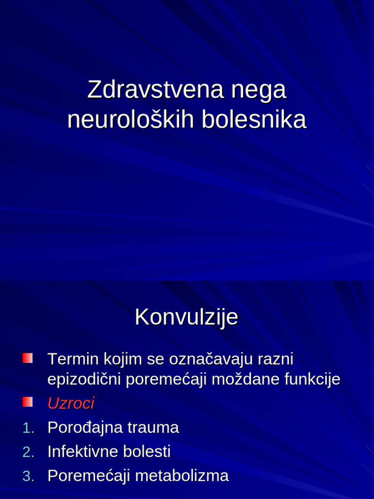 Nega U Neurologiji Pp. | PDF