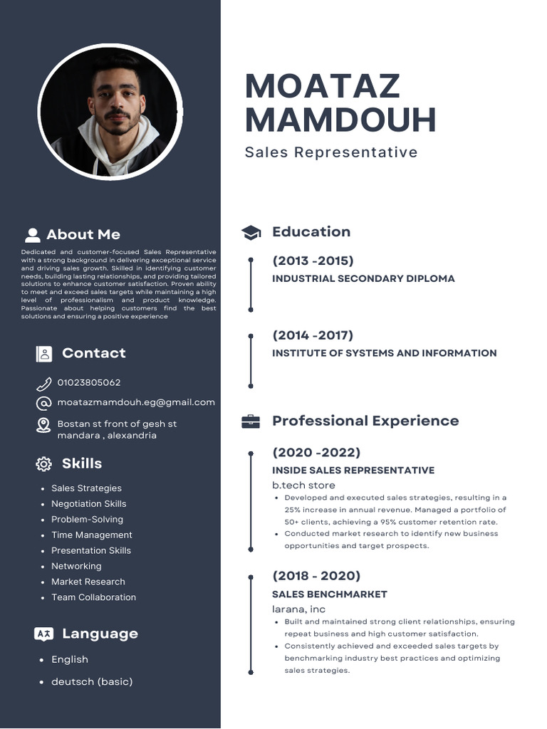 Modern Minimalist CV Resume (1) | PDF | Sales | Business