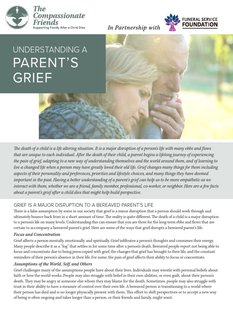 Navigating a Parent's Grief Journey | PDF | Grief | Psychology