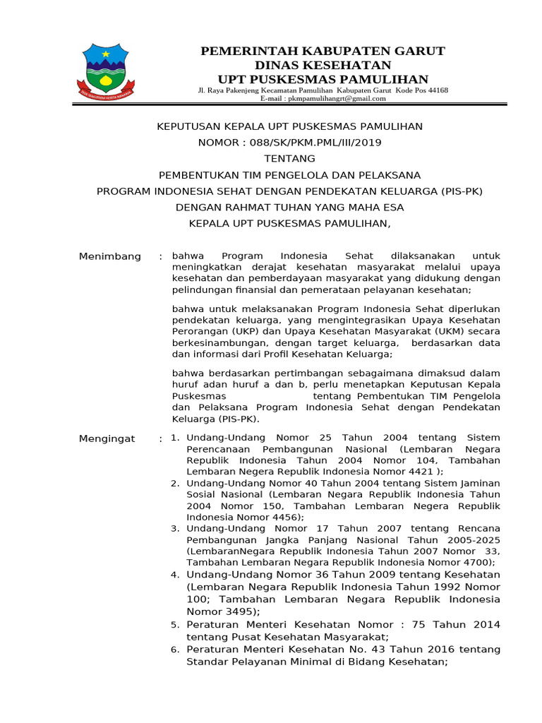 SK Tim Pispk PKM Pamulihan | PDF