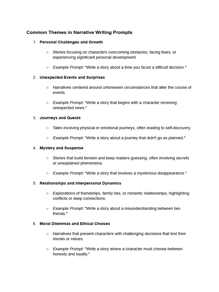 Narrative Writing Overview | PDF | Narrative | Psychology