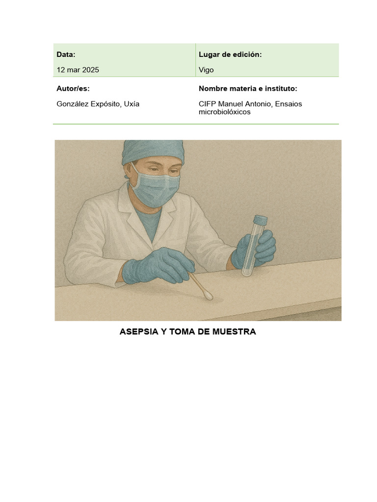 GonzálezExpósitoUxía Pract3 01 | PDF | Laboratorios | Microbiología