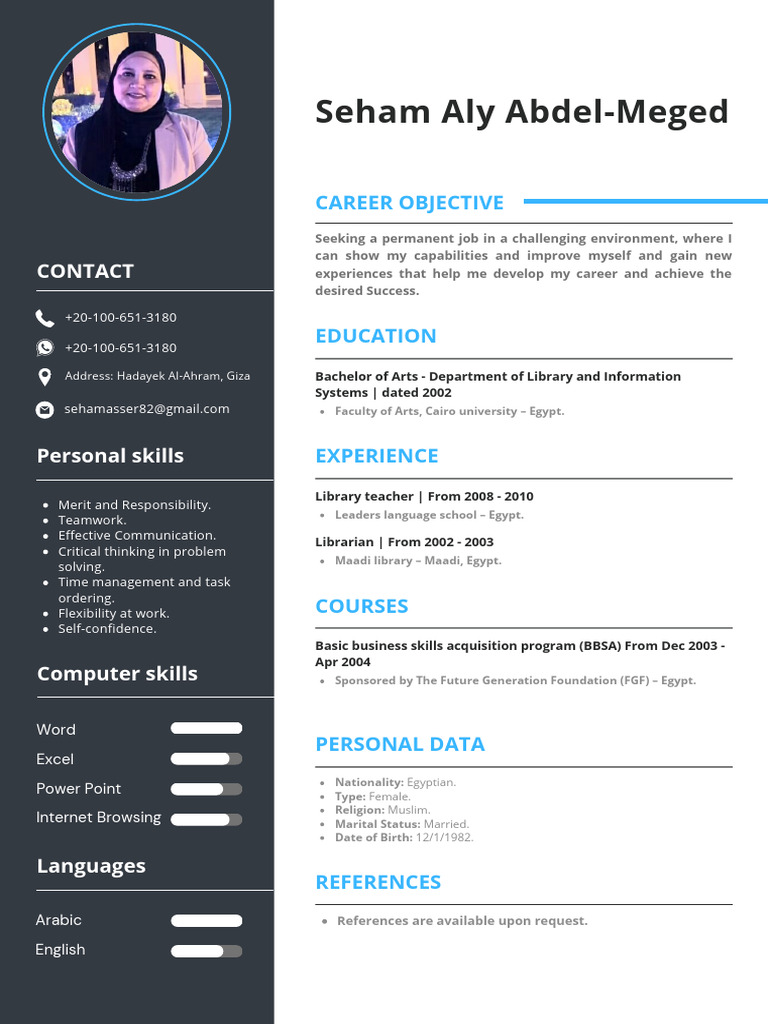 Seham Aly Abdel-Meged CV-2 | PDF