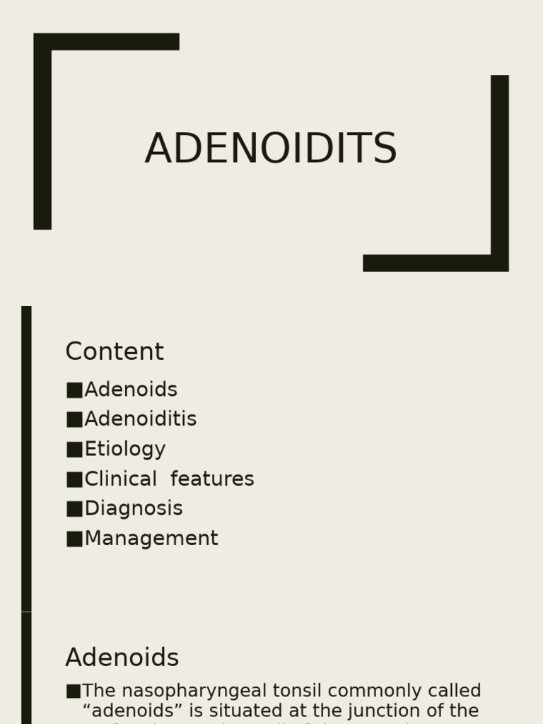 Adenoiditis Seminars | PDF