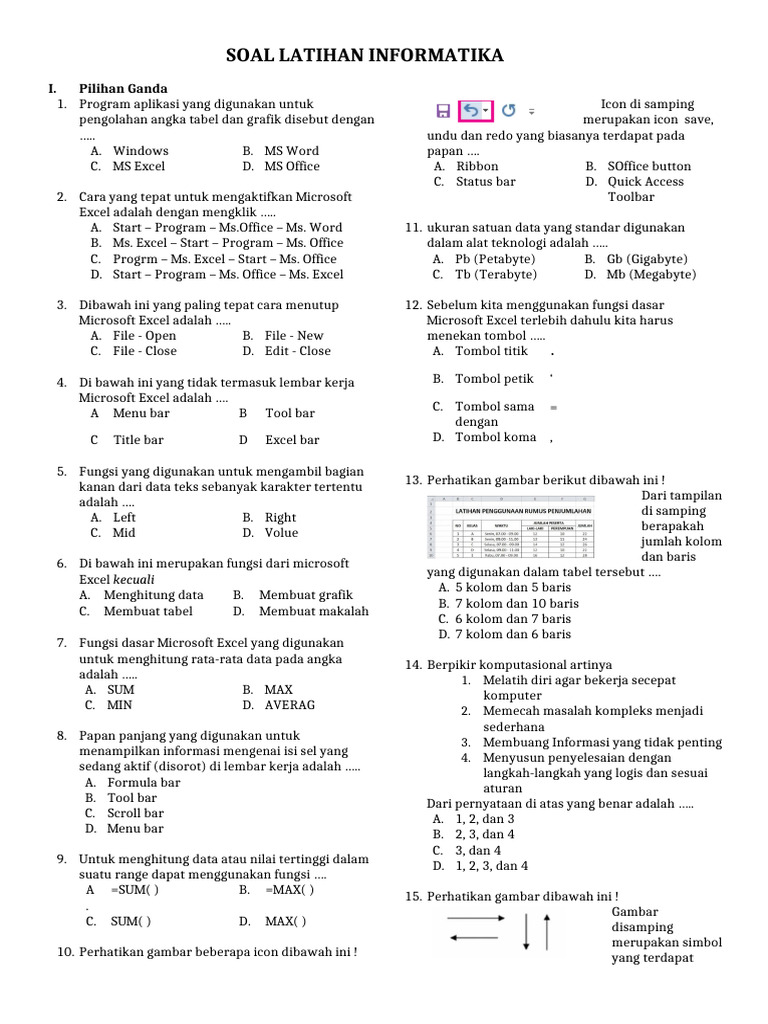 Soal Latihan Informatika | PDF