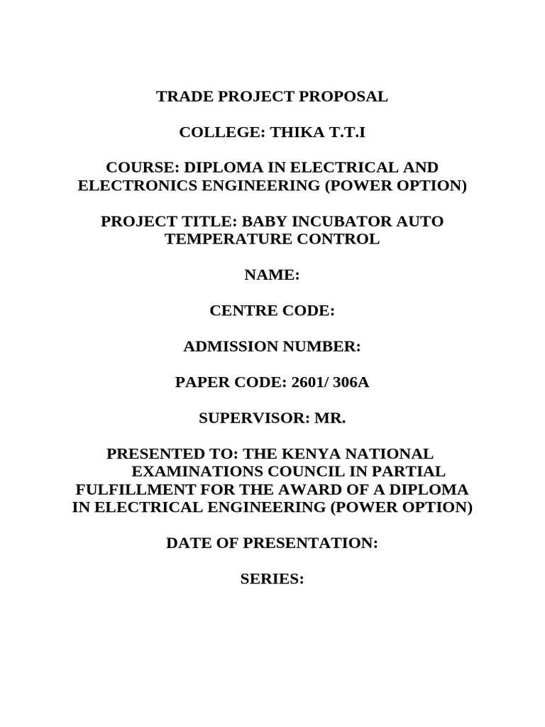 Auto Temperature Control for Incubators | PDF | Neonatal Intensive Care ...