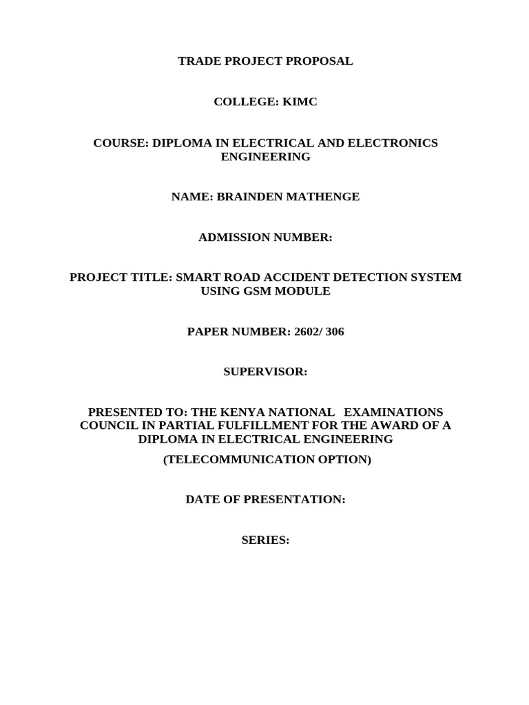 Smart Road Accident Detection System Using GSM Module - July | PDF ...