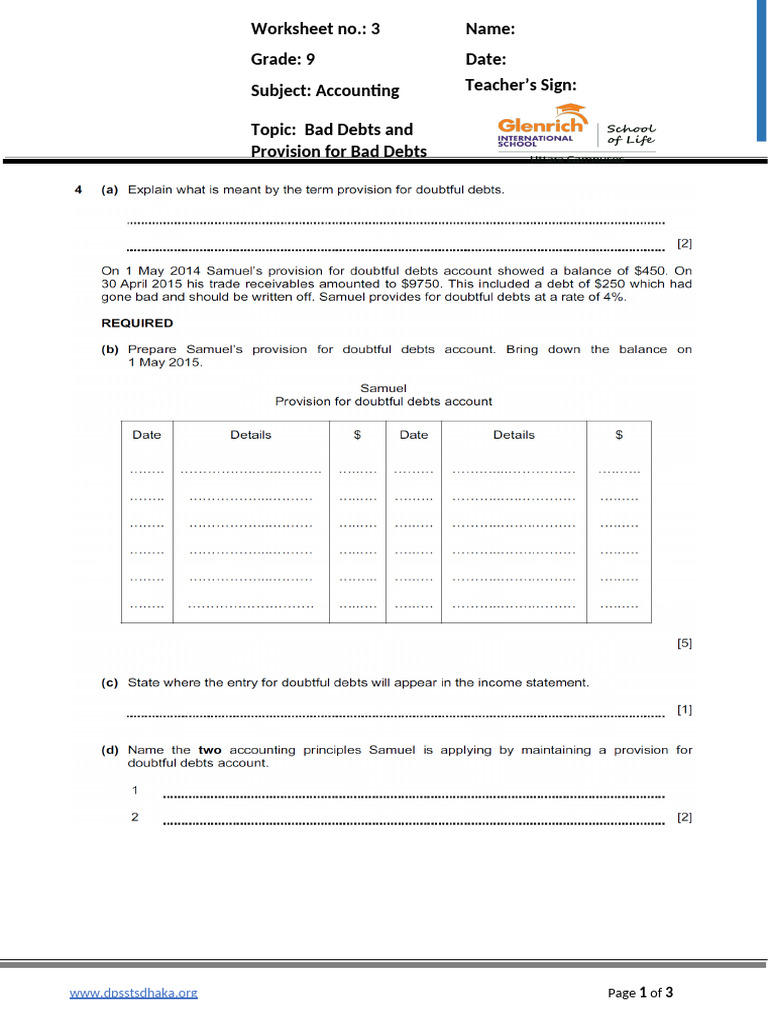 Worksheet On PDD - 2 | PDF