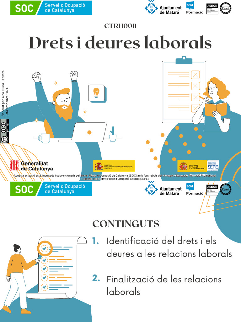 Apunts 2025 - Drets I Deures Laborals | PDF