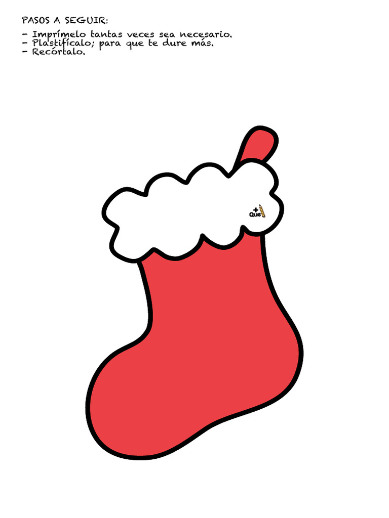 Calcetín Navideño (Guirnalda) | PDF