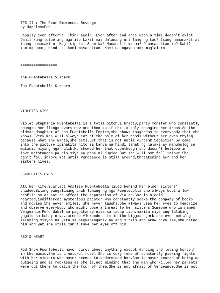 TFS II - The Four Empresses Revenge 124554 | PDF