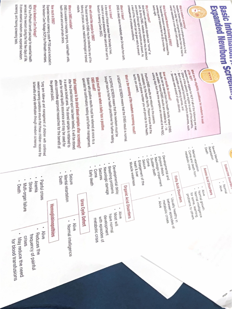 Basic Information About Expanded Newborn Screening | PDF