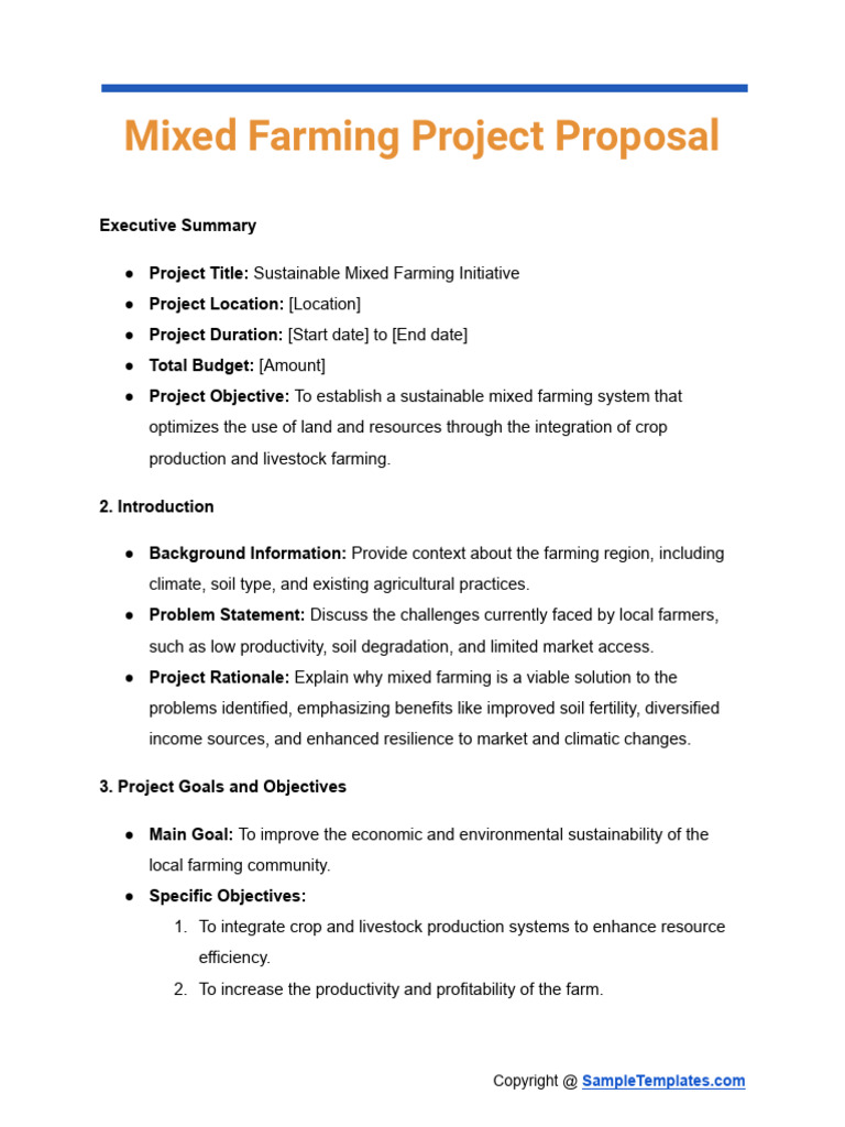 Sustainable Mixed Farming Proposal | PDF | Agriculture | Sustainability